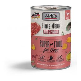 MAC's Dog Rind und K&uuml;rbis Hunde-Nassfutter getreidefrei 6x400g