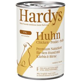 Hardys VITAL Huhn mit K&uuml;rbis & Birne Hunde-Nassfutter hoher Fleischanteil 6x400g