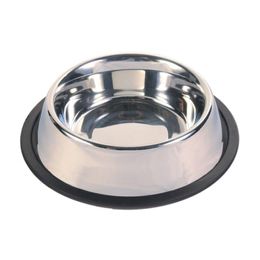 Trixie Edelstahlnapf mit Gummiring 0,45 l / &oslash; 19 cm