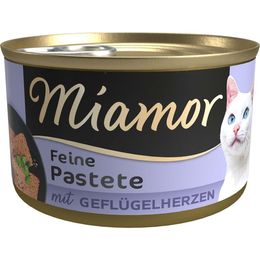 Miamor Pastete Gefl&uuml;gelherzen Katzen-Nassfutter mit Vitaminen 12x85g