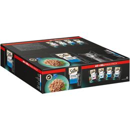 Sheba Delikatesse in Gelee Fisch Variation Katzen-Nassfutter mit Vitaminen 60x85g