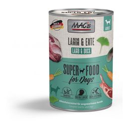 MAC's Dog Lamm und Ente Hunde-Nassfutter getreidefrei 6x400g
