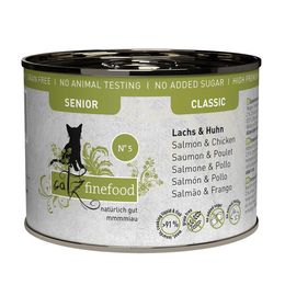 Catz Finefood Senior No.05 Lachs & Huhn Katzen-Nassfutter getreidefrei 6x200g
