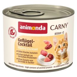 animonda Carny Kitten Gefl&uuml;gel-Cocktail Katzen-Nassfutter getreidefrei 12x200g