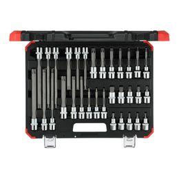 Gedore Bit-Satz, Schraubendreher-Einsatz-Set f&uuml;r TX-Schrauben, Schraubenzieher-Bits, Werkzeug, R68003032 ; Gedore RED (3301577)