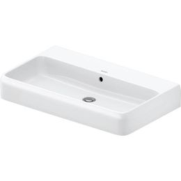 Duravit Collection One Waschtisch 2382800060 80 x 47 cm, wei&szlig; Hochglanz, ohne Hahnloch, mit &Uuml;berlauf, Hahnlochbank