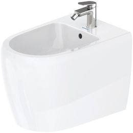 Duravit Collection One Stand Bidet 2263100000 39x60cm, mit Hahnloch, &Uuml;berlauf, Hahnlochbank, wei&szlig; Hochglanz