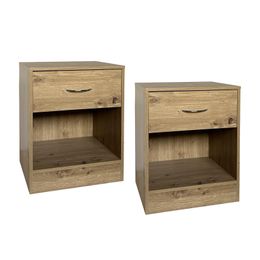HTI-Living Nachtschrank 2er Set Thekla Artisaneiche