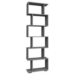 Standregal Vcm "Holz Raumteiler Stand Regal Deko B&uuml;cher Palusa L", schwarz (anthrazit), B:60cm T:24cm, Regale, Standregal