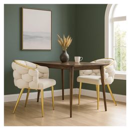 HTI-Living Stuhl Alsen Gold Beige