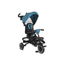 Byox Dreirad Cruz EVA-Reifen klappbar K&ouml;rbe 360 drehbar Getr&auml;nkehalter Fu&szlig;st&uuml;tze blau