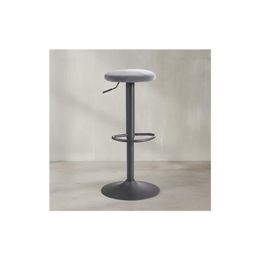 KADIMA DESIGN Barhocker CAMPANIA: 58-79 cm Sitzh&ouml;he, Eisenmaterial, Samt/Wildlederoptik Bezug, 360&deg; drehbar.