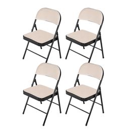 HTI-Living Klappstuhl Wedigo Velvet Beige 4er-Set