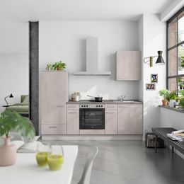 Nobilia K&uuml;chenblock Riva Low m. Ger&auml;ten Grau