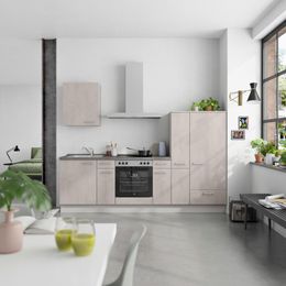 Nobilia K&uuml;chenblock Riva Low m. Ger&auml;ten Grau