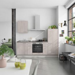 Nobilia K&uuml;chenblock Riva Low m. Ger&auml;ten Grau