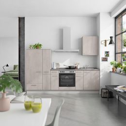 Nobilia K&uuml;chenblock Riva Low m. Ger&auml;ten Grau