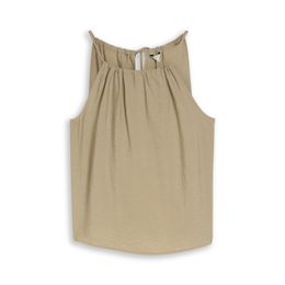 Tom Tailor Damen Blusentop mit Raffungen, gr&uuml;n, Uni, Gr. 46