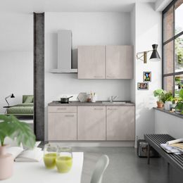 Nobilia K&uuml;chenblock Riva Low m. Ger&auml;ten Grau