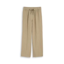 Tom Tailor Damen Loose Fit Hose mit Leinenanteil, gr&uuml;n, Uni, Gr. 38/32