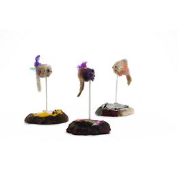 Beeztees Katzenspielzeug Pl&uuml;schmaus auf Springfeder sortiert &Oslash; 14,5 x 28 cm