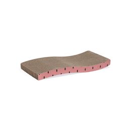 Beeztees Katzen-Kratzbrett 'Dots' rosa mit Katzenminze 46, 5x 25,4 x 5,5 cm