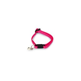 Beeztees Katzenhalsband pink mit Gl&ouml;ckchen 15-22 x 0,8 cm