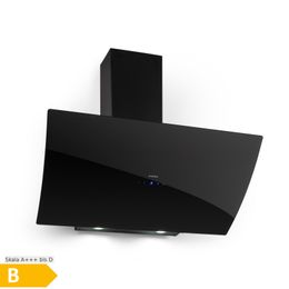 Klarstein Annabelle 90 Dunstabzugshaube Glas 595 m&sup3;/h Touch-Armatur schwarz Schwarz