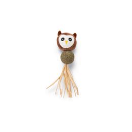 Beeztees Katzenspielzeug Pl&uuml;scheule 'Uily' mit Catnip Ball 16 cm