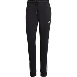 Adidas ESSENTIALS 3-STREIFEN FRENCH TERRY Sweathose Damen - Gr&ouml;&szlig;e S - schwarz