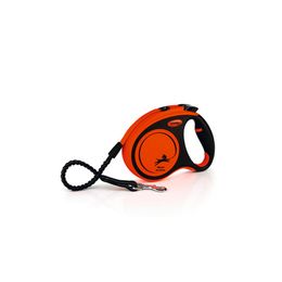 Flexi Hundeleine 'Xtreme Tape' mit Gurt M schwarz/orange 5 m