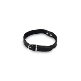 Beeztees Hundehalsband Leder schwarz 47 x 1,8 cm