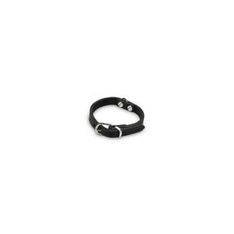 Beeztees Hundehalsband Leder schwarz 27 x 1 cm