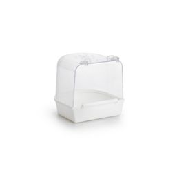 Vogelbadehaus wei&szlig; 13 x 13 x 13 cm