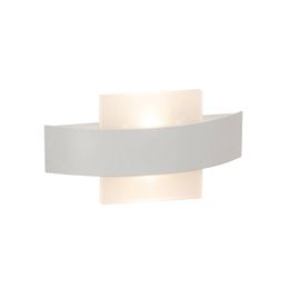 Brilliant Lampe Solution LED Wandleuchte 26cm quadratisch wei&szlig; 2x 3.5W LED integriert (COB), (335lm, 3000K) Lichtauslass nach oben und unten