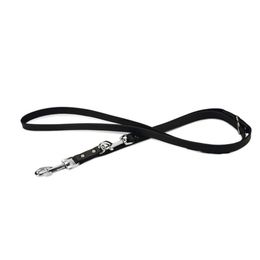 Beeztees Hundef&uuml;hrleine Leder schwarz 200 x 1,8 cm