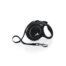 Flexi Hundeleine 'New Classic' mit Gurt L schwarz 5 m