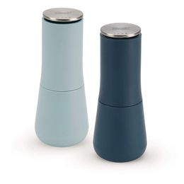 Joseph Joseph Milltop Kr&uuml;melfrei schmutzfrei Salz- und Pfefferm&uuml;hlen-Set Blau, Keramikm&uuml;hle
