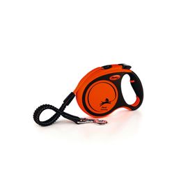 Flexi Hundeleine 'Xtreme Tape' mit Gurt L schwarz/orange 5 m
