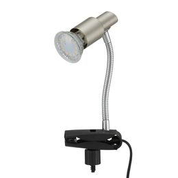 Briloner LED-Klemmleuchte nickelfarben matt 3 W