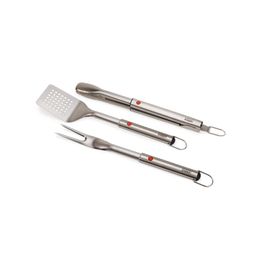 Joseph Joseph GrillOut 3-teiliges Edelstahl BBQ-Utensilien-Set, Wender, Zange & Gabel, Teleskopgriff, Aufh&auml;ngeschlaufen