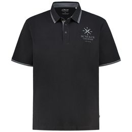 Herren Gro&szlig;e Gr&ouml;&szlig;en | s.Oliver Poloshirt mit Motiv-Print Farbe schwarz Gr&ouml;&szlig;e: 4XL