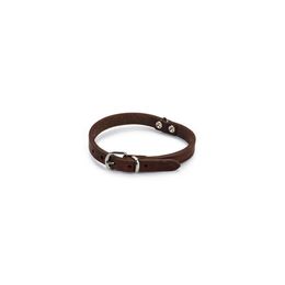Beeztees Hundehalsband Leder braun 37 x 1,2 cm