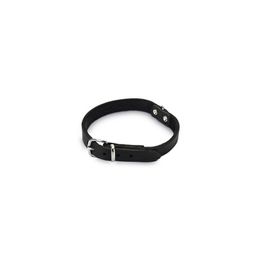 Beeztees Hundehalsband Leder schwarz 42 x 1,6 cm