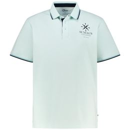 Herren Gro&szlig;e Gr&ouml;&szlig;en | s.Oliver Poloshirt mit Motiv-Print Farbe t&uuml;rkis Gr&ouml;&szlig;e: 3XL