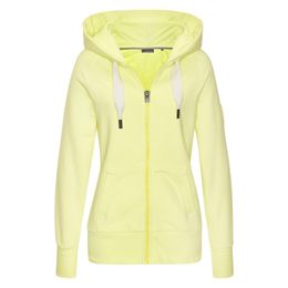 ELBSAND Sweatjacke Damen Gr&ouml;&szlig;e XL pastellgelb / wei&szlig;