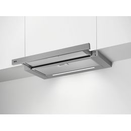 AEG Flachschirmhaube "DPS5650AM 942022603", Energieeffizienz: A (A+++-D), silber (grau), B:59,8cm H:39,5cm T:30cm, Dunstabzugshauben, mit Abluft- und Umluftbetrieb, mit LED-Leuchtstreifen