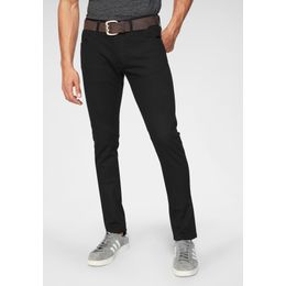 Tapered-fit-Jeans Lee "LUKE", Herren, Gr. 32, L&auml;nge 36, schwarz (clean, schwarz), Denim/Jeans, Obermaterial: 99% Baumwolle, 1% Elasthan, gerade, unten schmal lang, Jeans