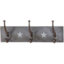 Garderobenhalter Home Affaire, grau, B:40cm H:14cm T:10cm, Metall, Garderobenhalter