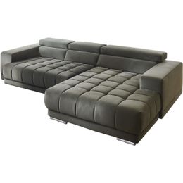 Ecksofa DIE PLANBAR "MP-IN15053 L-Form extra breiter Schenkel", olive, B:329cm H:73cm T:190cm, 100% Polyester, Sofas, Ecksofa, mit Kopfteilverstellung, wahlweise mit manueller Vorziehbank